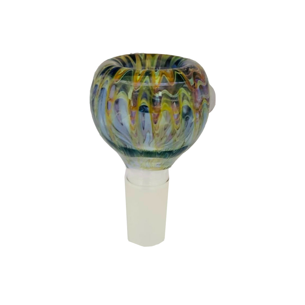 Matty White Glass 14mm Worked Slide Multi – The Treasure Chest FL